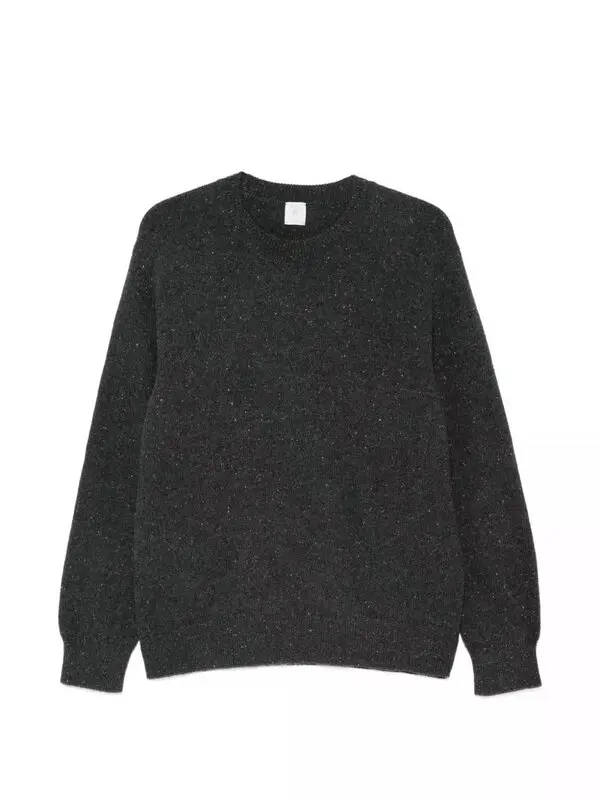 Eleventy Merino Wool Speckled Knit Crew Neck Sweater