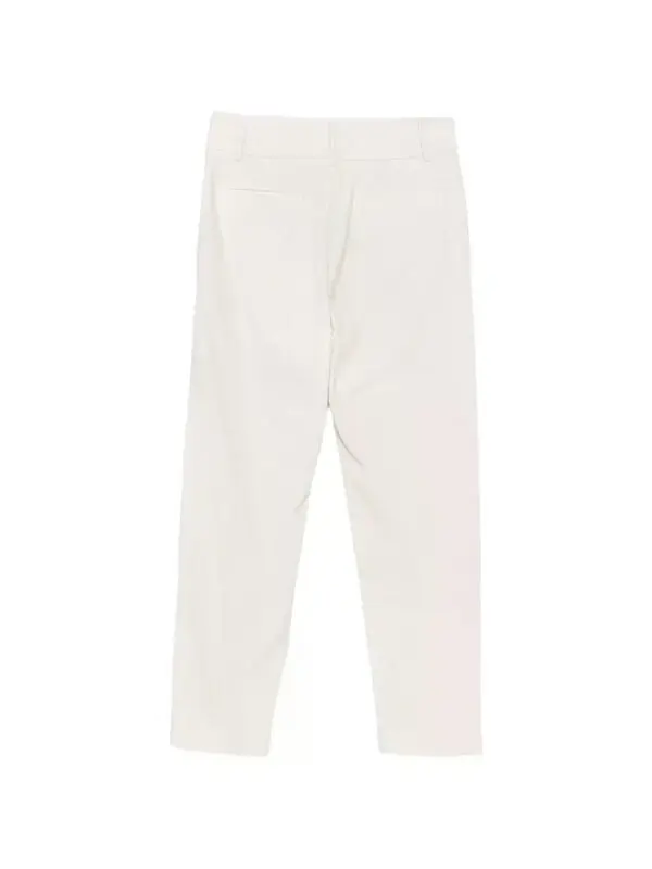 Eleventy Light Grey Corduroy Effect Trousers - Neutrals