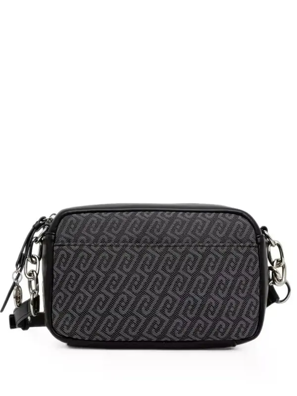 Liu Jo Medium Monogram-print Logo-plaque Cross-body Bag - Black