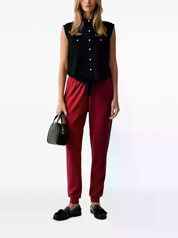 Armani Exchange Rhinestone Logo Embellished Track Pants