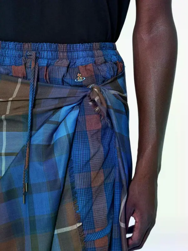 VIVIENNE WESTWOOD Plaid Wrap Shorts
