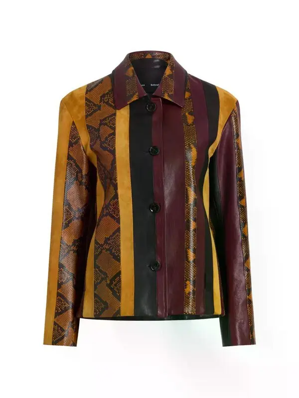 Proenza Schouler Leather Paneled Jacket - Gold