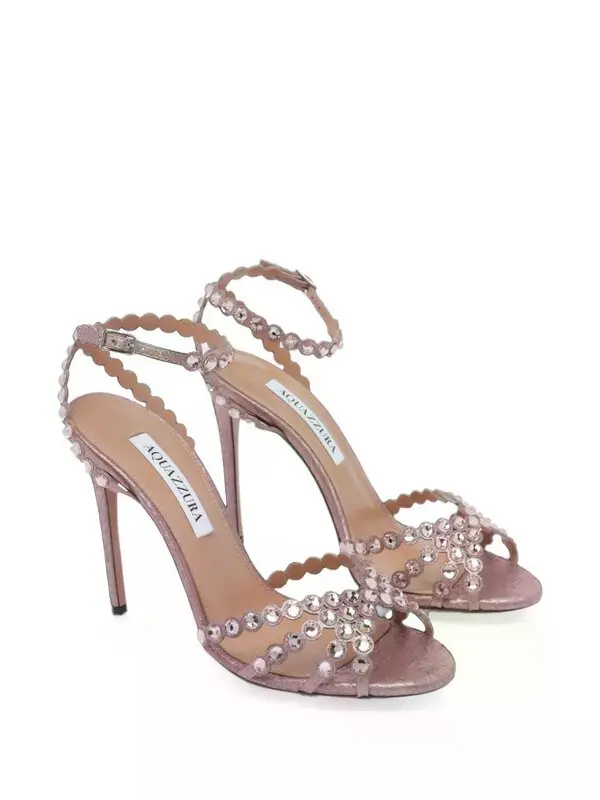 AQUAZZURA Tequila Sandals 105 Embellished Stiletto Sandals