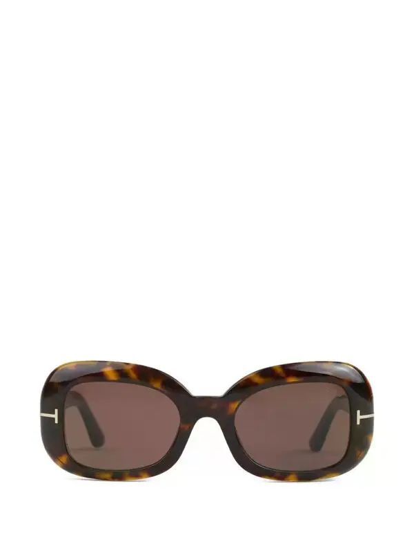 TOM FORD Rectangle-frame Sunglasses - Brown