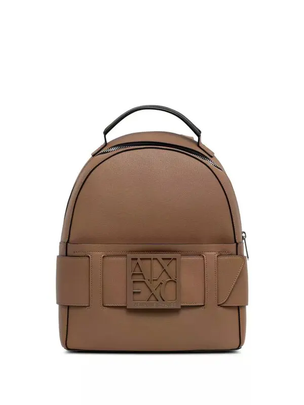 Armani Exchange Logo Plaque Backpack - Neutrals