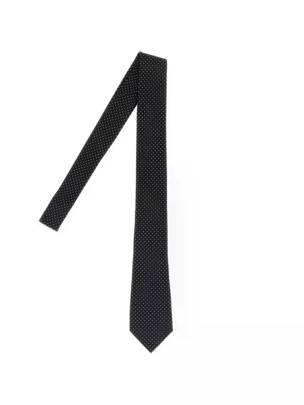 TOM FORD Polka-dot Silk Neck Tie - Black