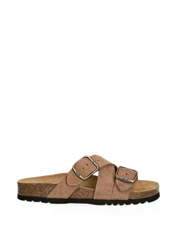 DR. SCHOLL'S SHOES Buckle-fastening Crossover Flat Sandals