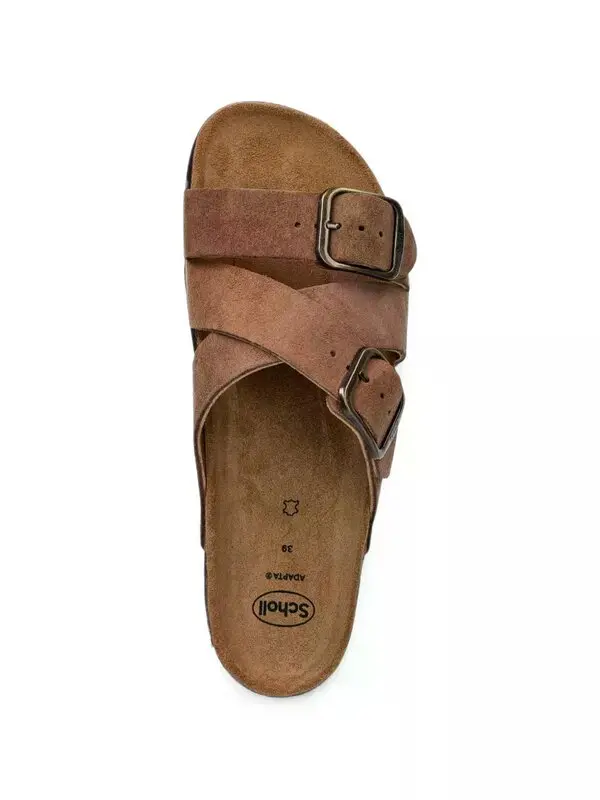 DR. SCHOLL'S SHOES Buckle-fastening Crossover Flat Sandals
