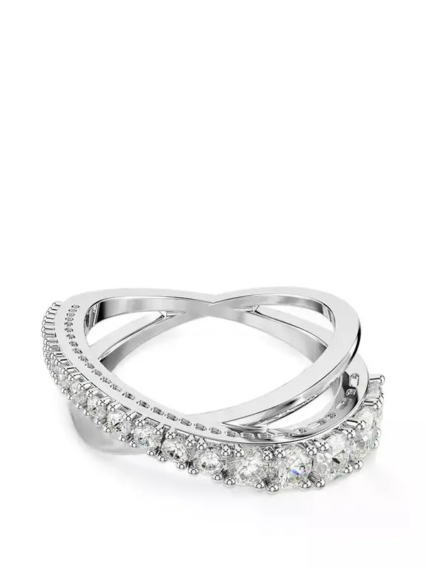 SWAROVSKI Hyperbola Crossover Crystal-embellished Ring - Silver