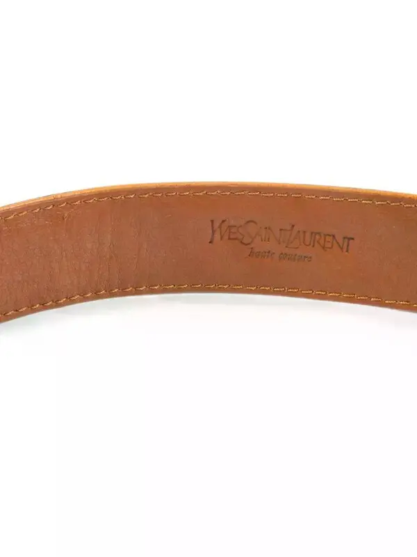 Saint Laurent 1980s Fossil Shell Belt - Brown