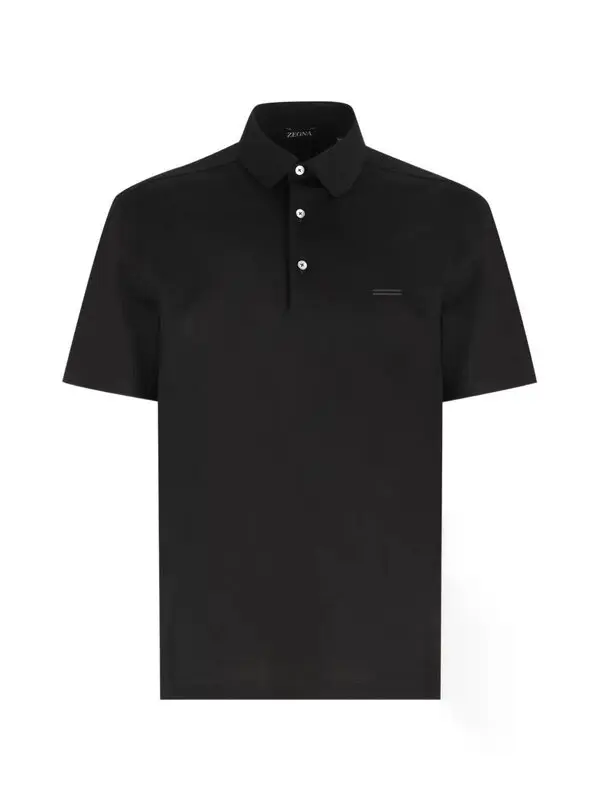 Zegna Short-sleeve Piqué Polo Shirt - Black