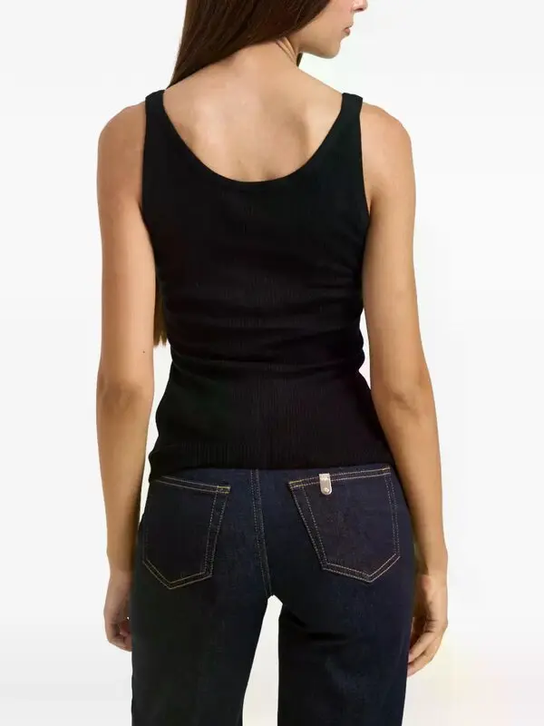 Elisabetta Franchi Logo Plaque Ribbed Tank Top