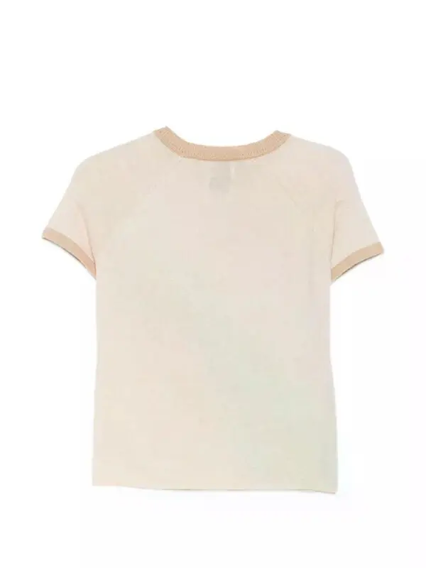 BARRIE Logo-embroidered Cashmere T-shirt