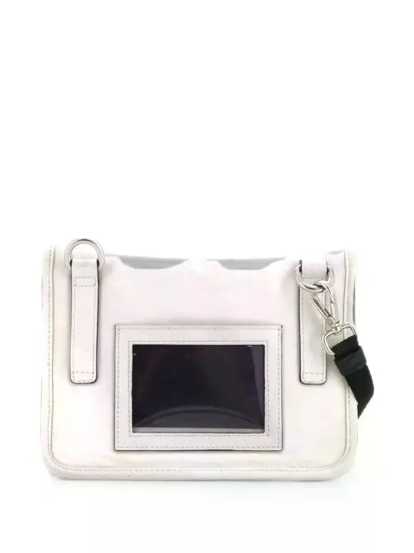 Prada Re-nylon And Leather Buckle Flap Small Crossbody Bag