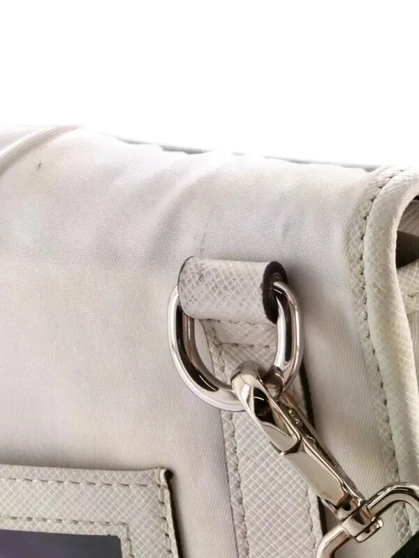 Prada Re-nylon And Leather Buckle Flap Small Crossbody Bag