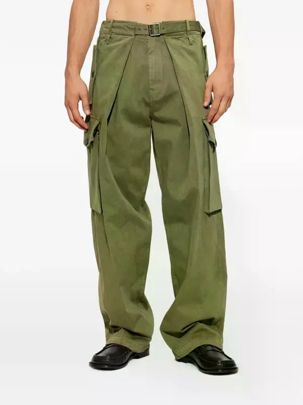 Loewe Belted Cargo Pants - Green