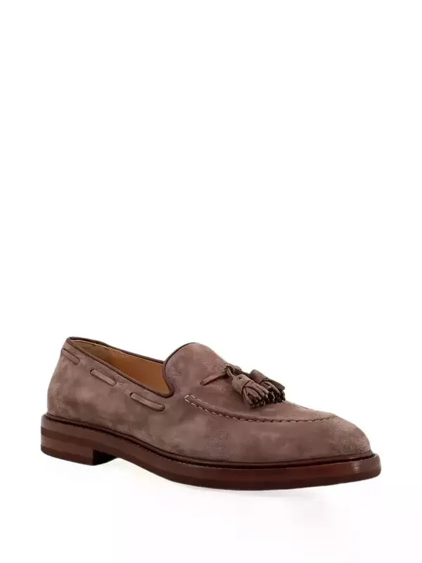 Brunello Cucinelli Tassel Suede Loafers