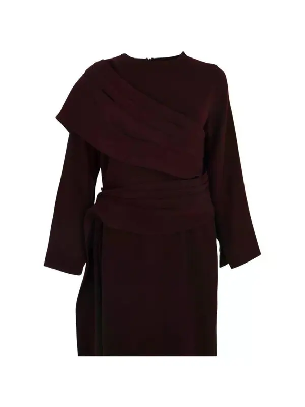 LOODYANA Pleated Wrap-around Maxi Dress