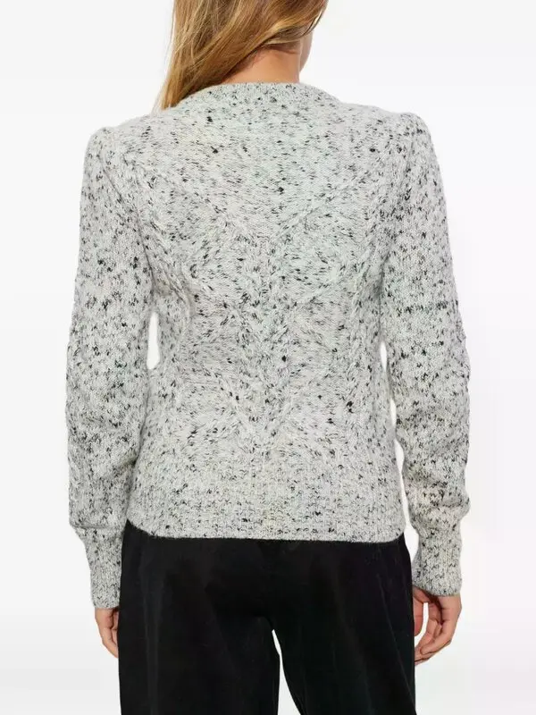 MARANT ETOILE Anastasia Button-embellished Cable-knit Sweater