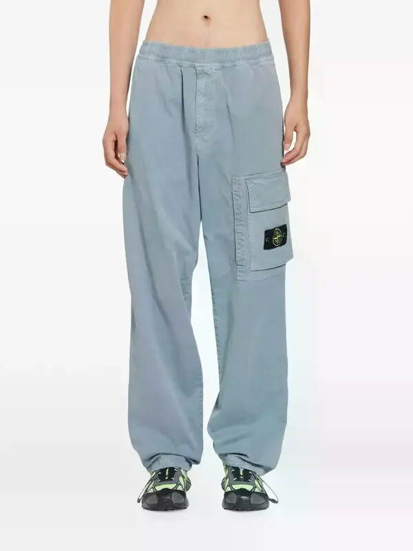 Stone Island 3100036 Stretch Organic Broken Twill Cotton Old Effect Joggers - Blue