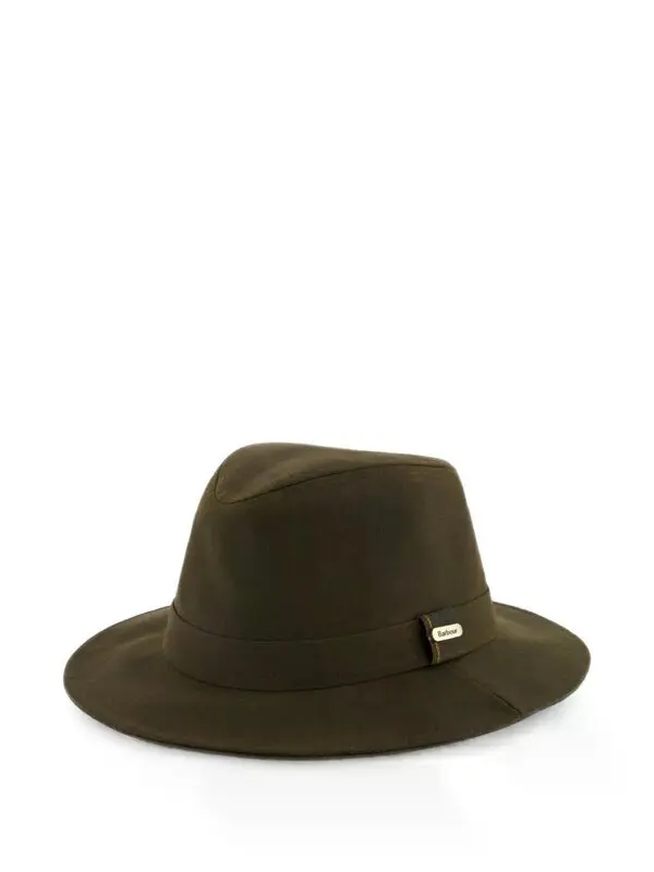 Barbour Logo Plaque Fedora Hat