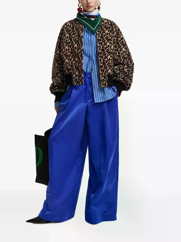 Essentiel Antwerp Leopard Print Bomber Jacket