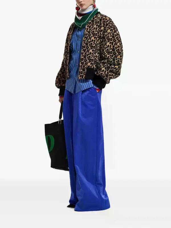 Essentiel Antwerp Leopard Print Bomber Jacket