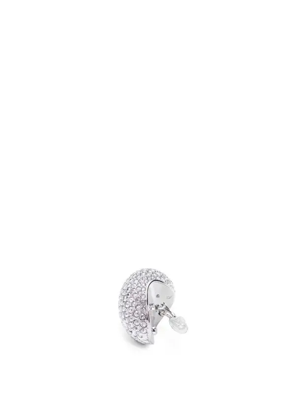 SWAROVSKI Crystal Domed Clip-on Earrings - Silver