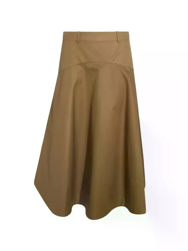 Balenciaga A-line Cotton Skirt In Camel - Neutrals