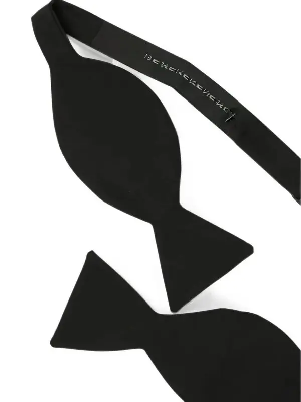LARDINI Adjustable-strap Bow Tie - Black