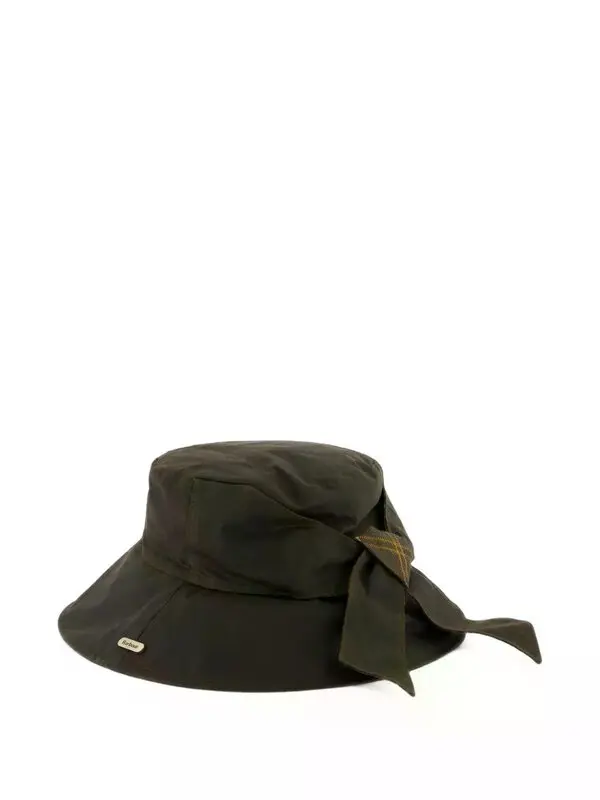 Barbour Brambling Bow-detail Bucket Hat - Green