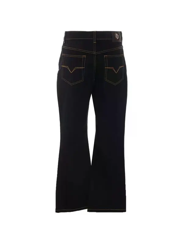 Versace Logo-patch Topstitched Jeans