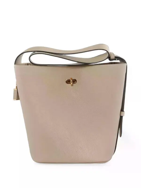Tory Burch Medium Lock Slim Bucket Bag - Neutrals