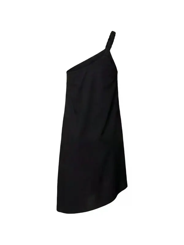 SELECTED One-shoulder Braided Strap Mini Dress