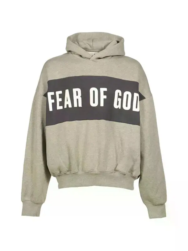 ESSENTIALS Logo-print Panelled Hoodie