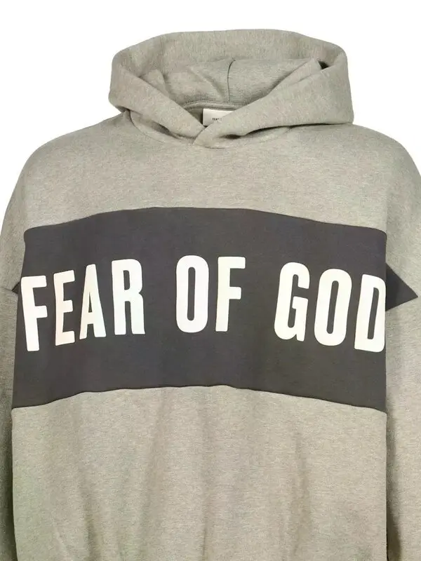 ESSENTIALS Logo-print Panelled Hoodie