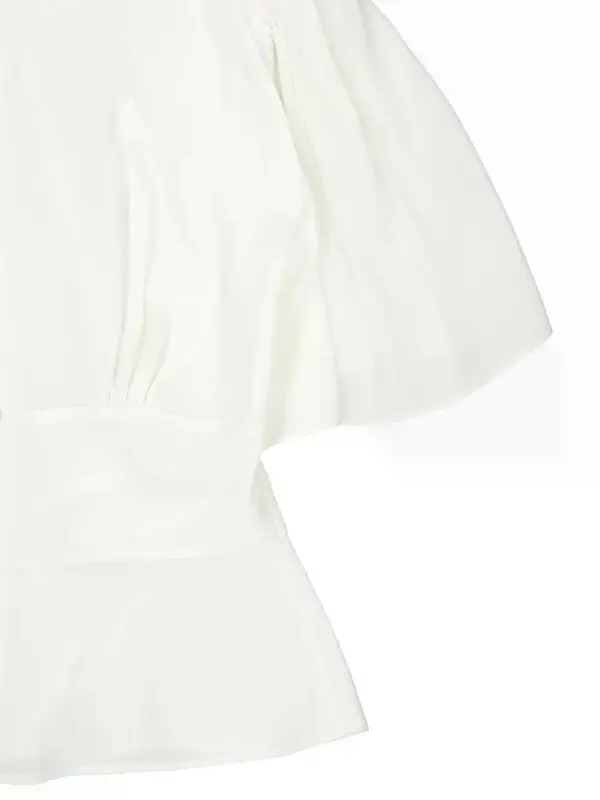 Rabanne Gathered Flared-sleeve Top