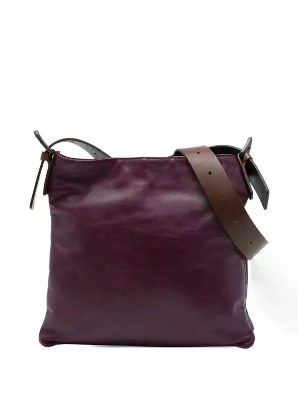 Bottega Veneta 2010 Intrecciato Trimmed Nappa Crossbody Bag - Purple