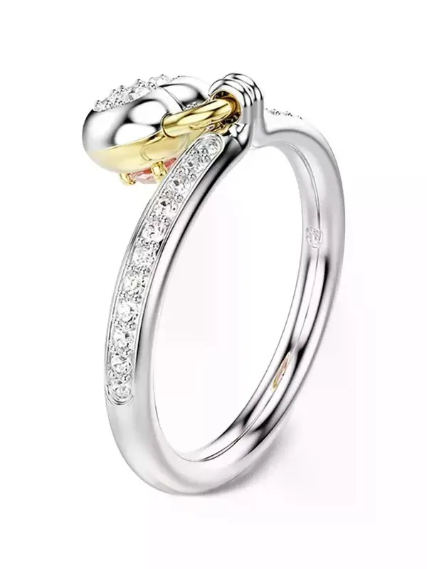SWAROVSKI Idyllia Heart Charm Pavé-set Ring - Silver
