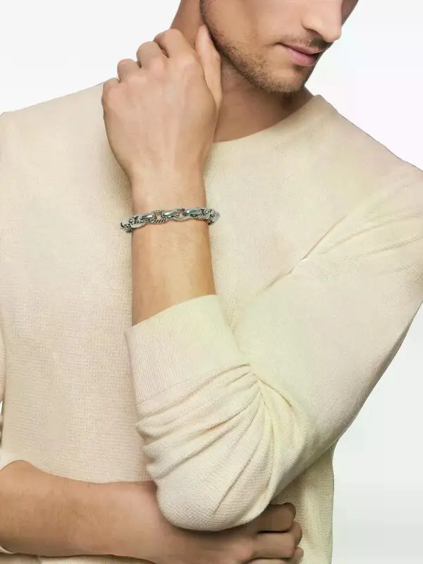 David Yurman Chevron Oval Link Bracelet - Silver
