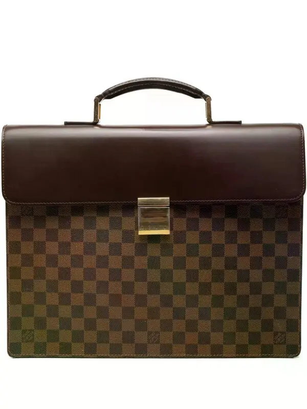 LOUIS VUITTON 2004 Damier Ebene Altona Pm Business Bag - Brown