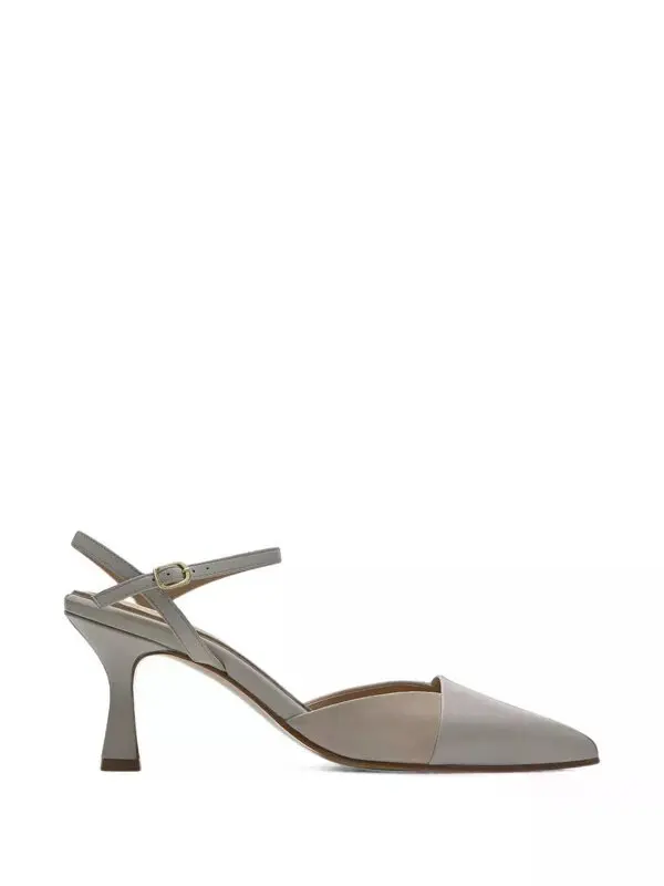 LOTTUSSE Rose Leather Slingback Pumps - Neutrals
