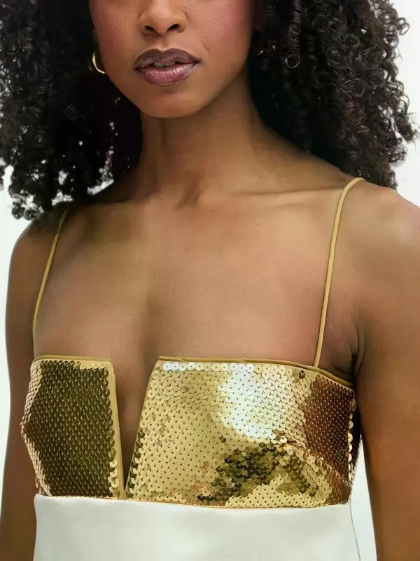Retrofete Cyra Sequin-embellished A-line Mini Dress