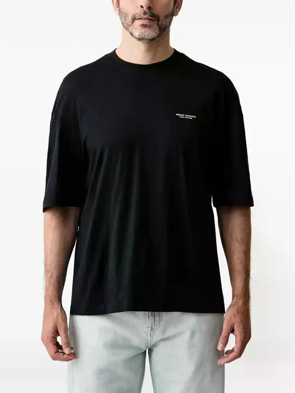 Armani Exchange Logo-print T-shirt - Black