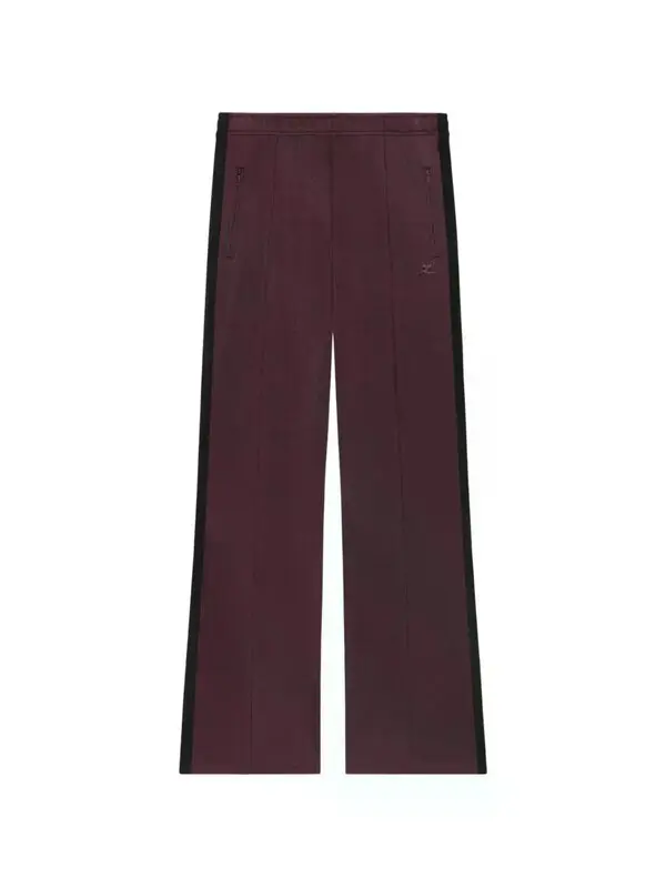 COURREGES Logo-embroidered Side-stripe Track Pants - Red
