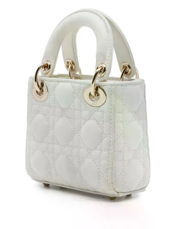 Dior 2021 Micro Lambskin Cannage Lady Satchel