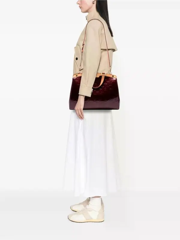 LOUIS VUITTON Monogram Vernis Brea Gm Satchel - Red