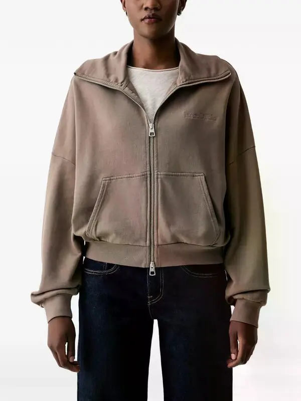 Marc O'polo Zip-up Hoodie With Embroidered Logo