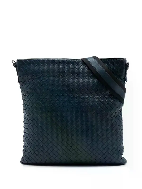 Bottega Veneta 2011 Nappa Intrecciato Vn Crossbody Bag - Blue
