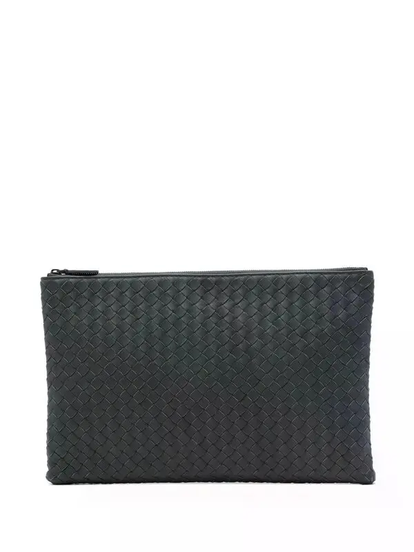 Bottega Veneta 2012-2026 Nappa Intrecciato Clutch Bag - Grey